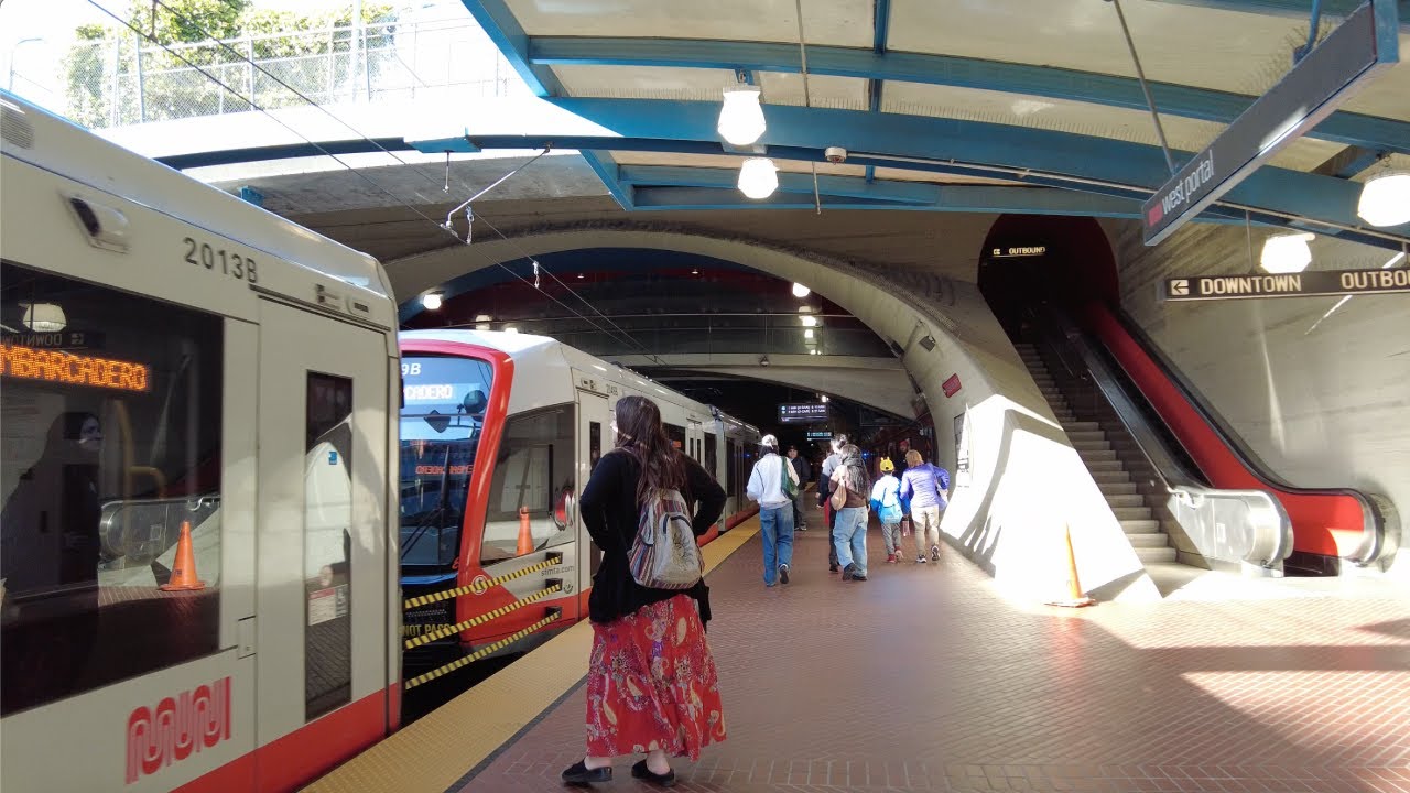 [4K] Riding MUNI METRO SUBWAY K Ingleside, San Francisco, California ...