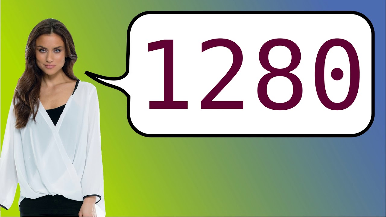 How to say '1280' in French? - YouTube