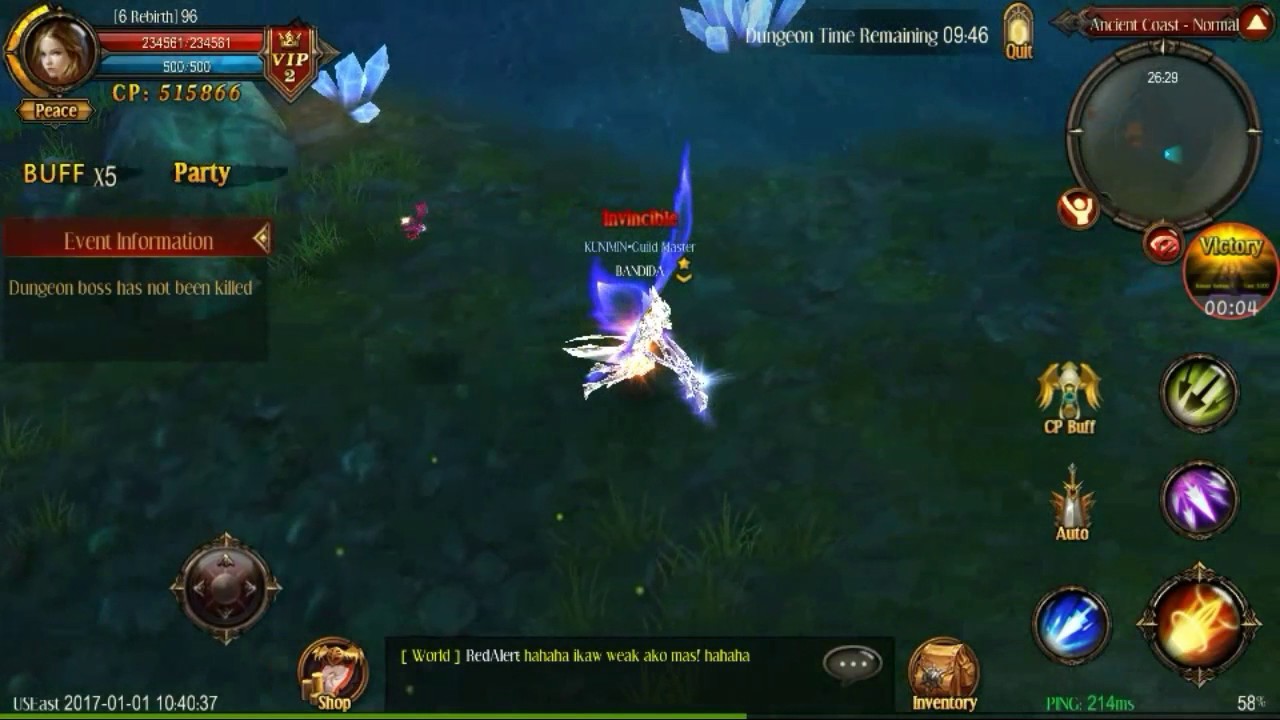 Bug do bos Dungeon Ancient Coast - Kaylon - MU Origin - YouTube