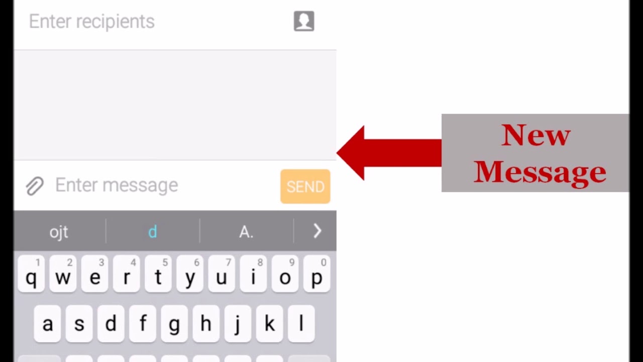 How to send a simple sms text message using a Samsung Galaxy J1 Mini ...