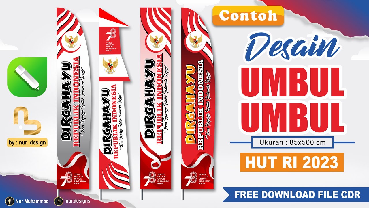 Desain Umbul umbul HUT RI - FREE Download File Coreldraw - #nurdesigns ...