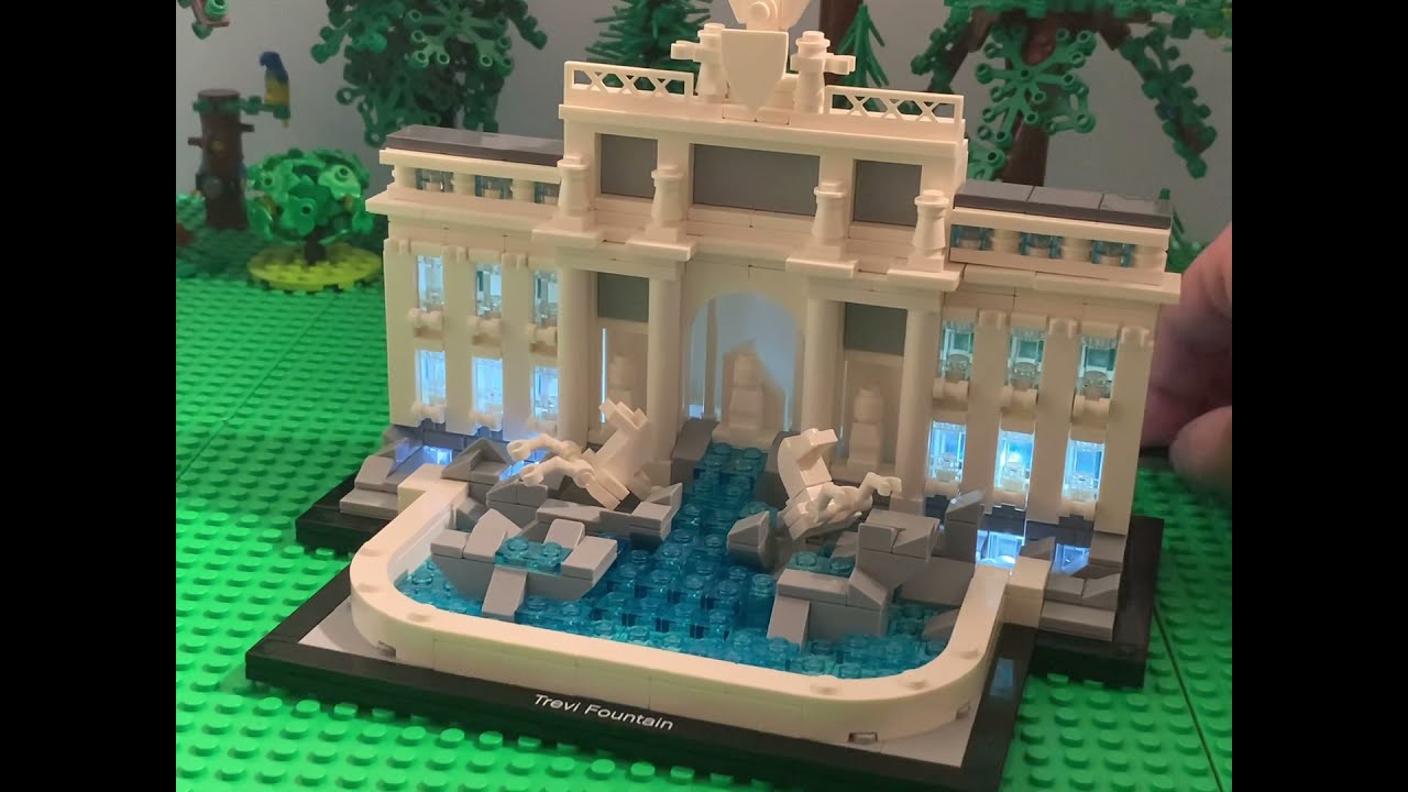 LEGO Trevi Fountain set review with lighting mod. Rome, Italy. set ...