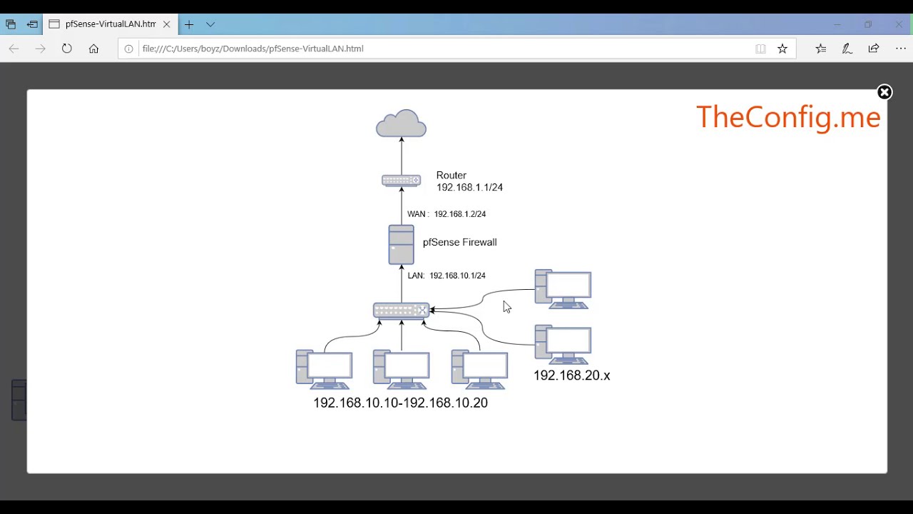 ขั้นตอนการทำ Policy pfSense Firewall ภายใน Interface เดียวกัน - YouTube