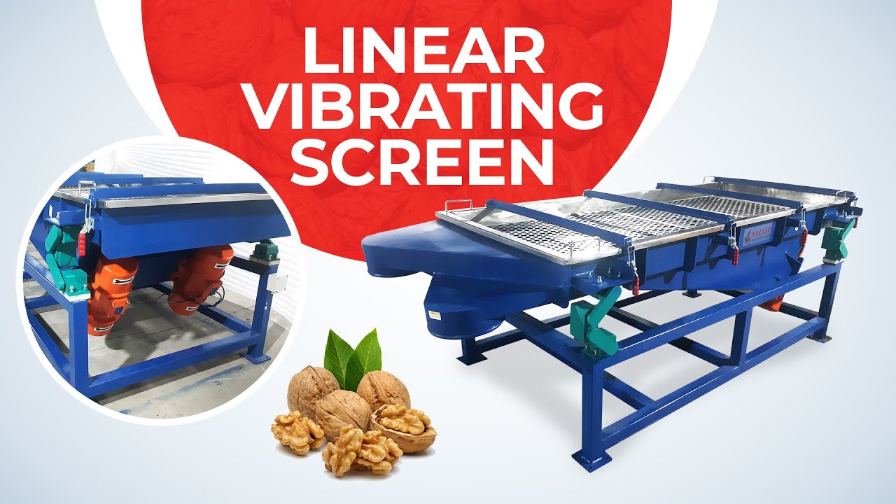 Linear Vibrating Screen For Walnuts - YouTube