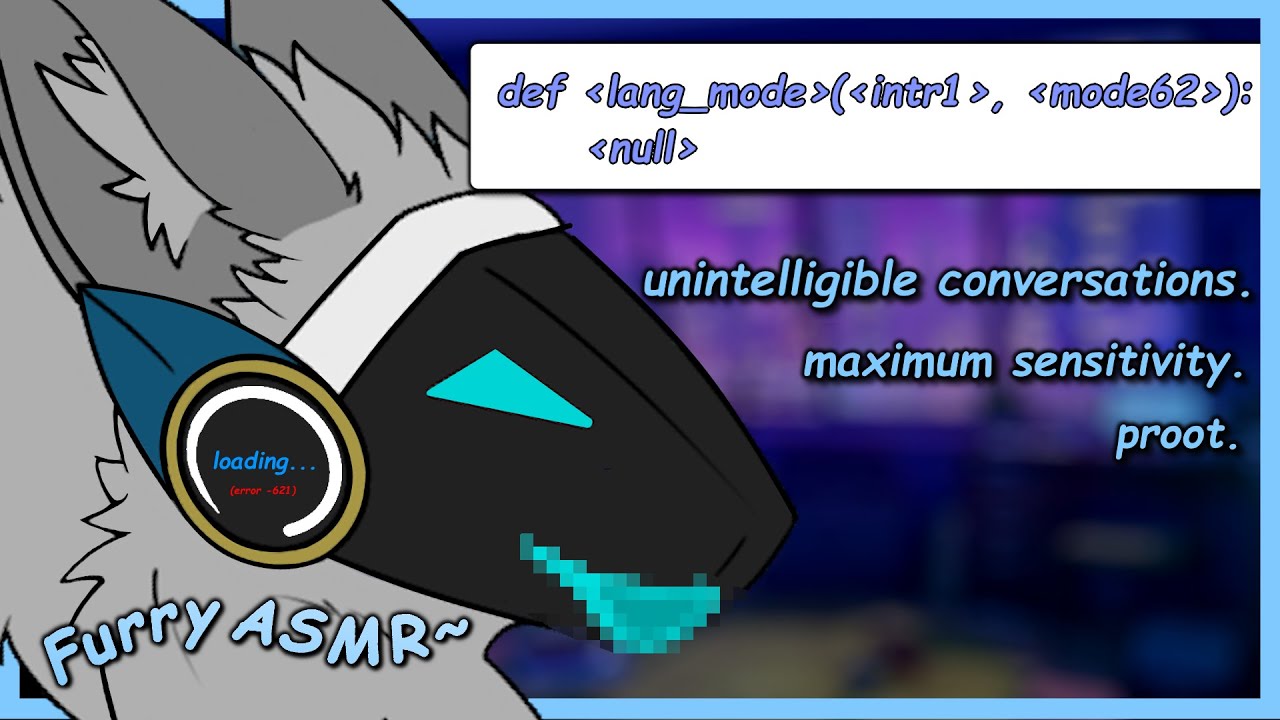 [Furry ASMR] Speech Jammer on a Protogen (Unintelligible/Gibberish ...