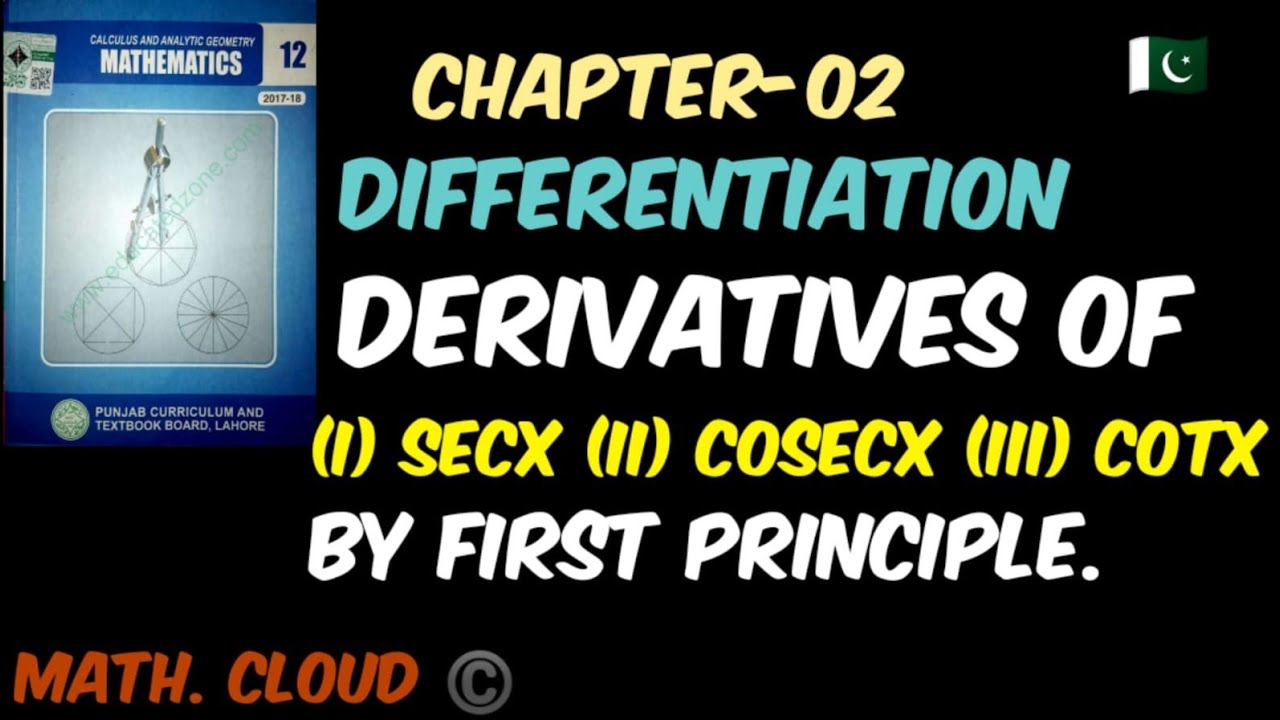 Differentiation of trig. Functions| First Principle| Chapter-2| #fsc # ...