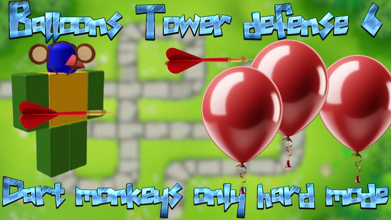 Balloons TD | Dart monkeys only in hard mode - YouTube