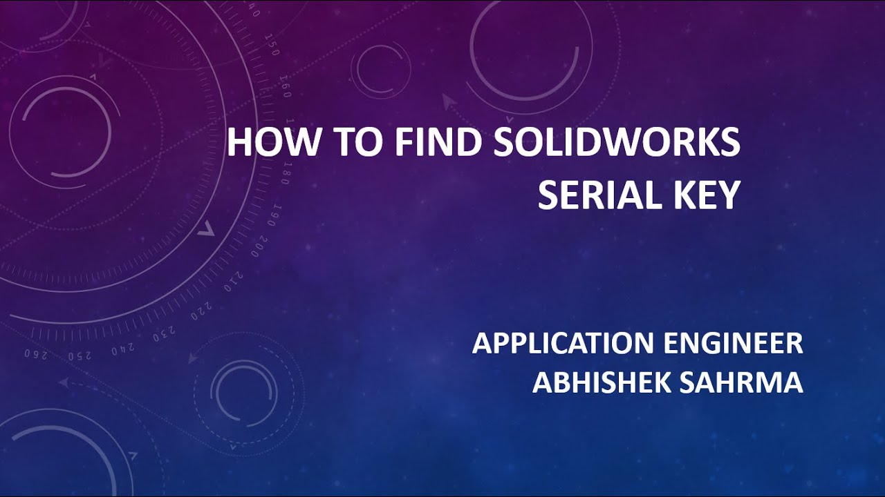 [ SOLIDWORKS ]:- How to find Serial Key - YouTube