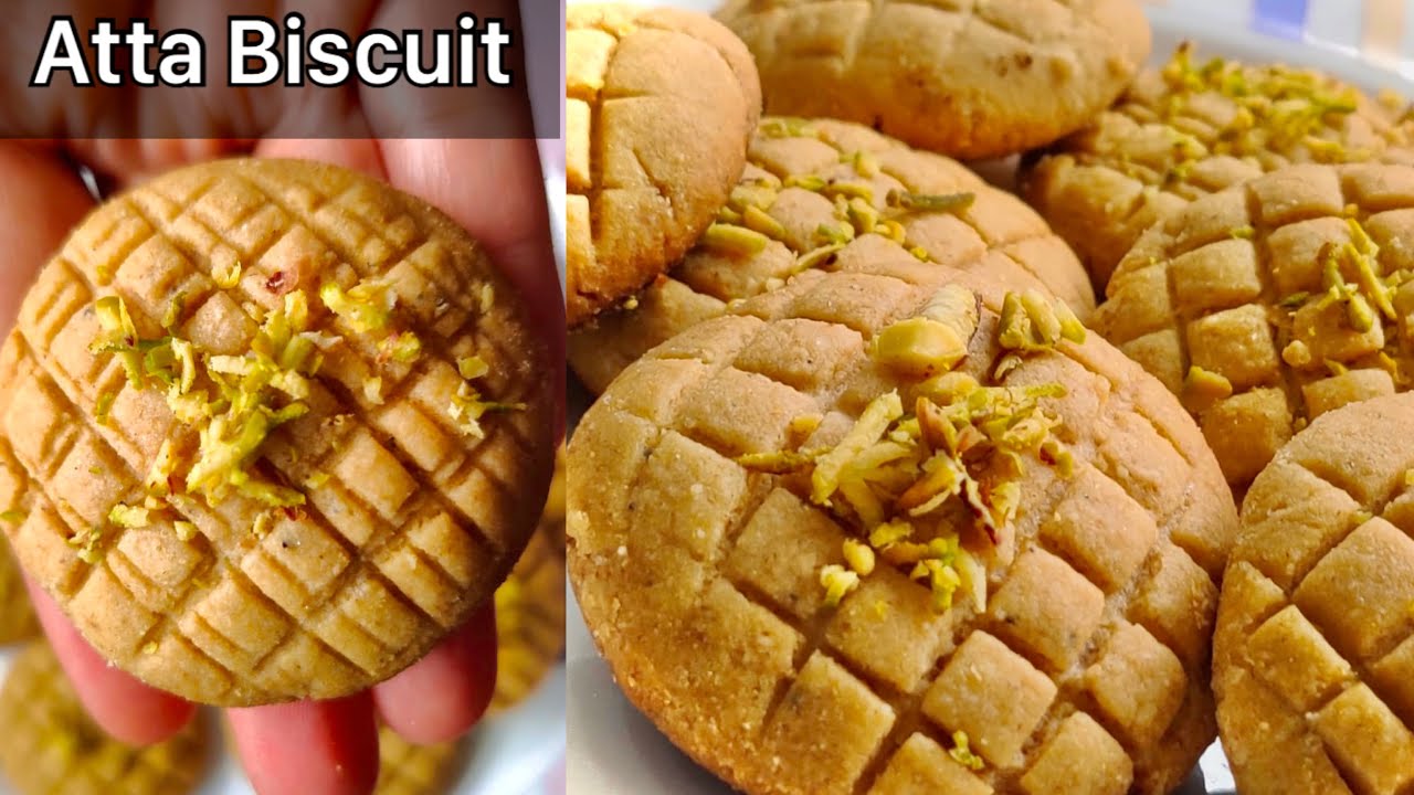 No Egg No Soda Atta Biscuit Recipe | No Butter & without Oven Biscuit ...