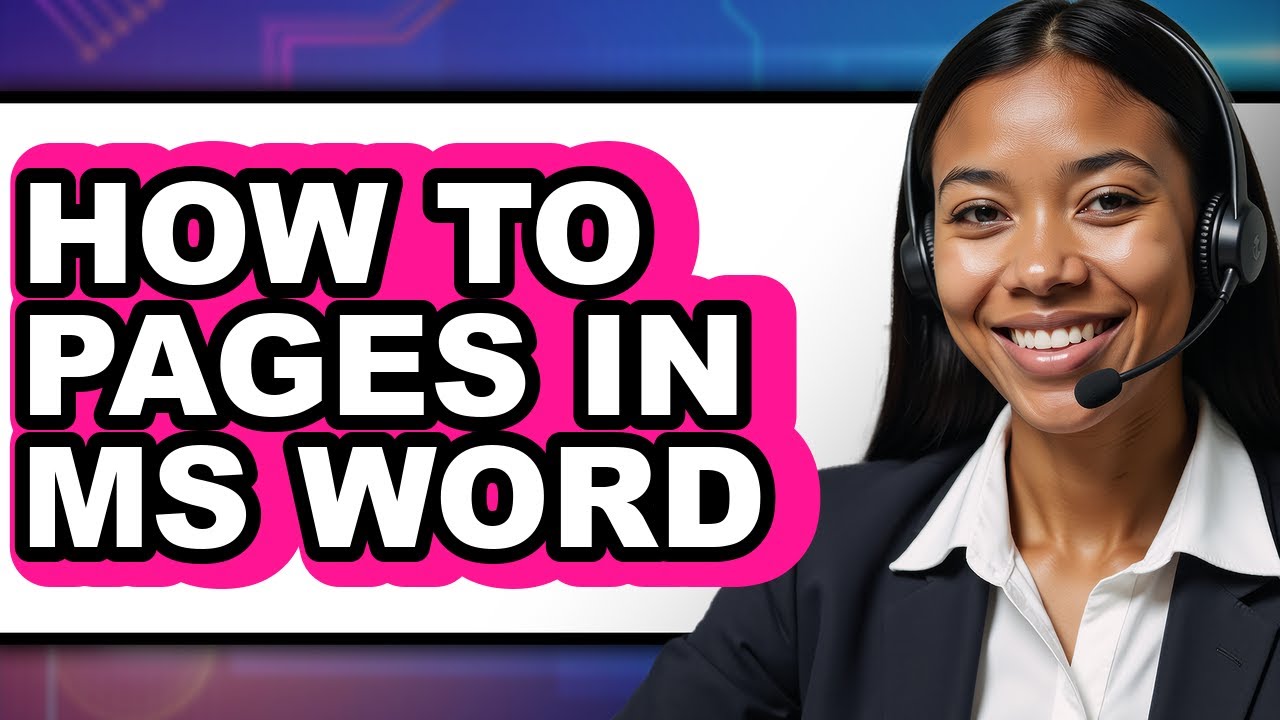 How to Pages in Ms Word (easy Method) - YouTube