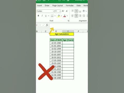 How to Calculate Age in Excel #excel #exceltricks #exceltips #expertexcelguru #advanceexcel ...