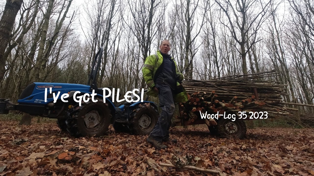 Finishing a Hazel Coppice Coupe. Muddy Wood & Piles. A Woodland Vlog 35 ...