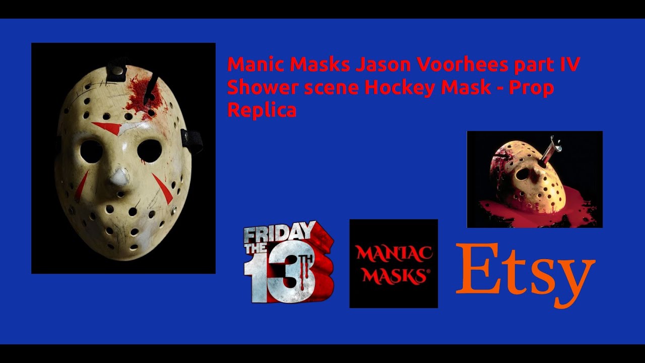 Manic Masks Jason Voorhees part IV shower scene hockey mask – prop ...