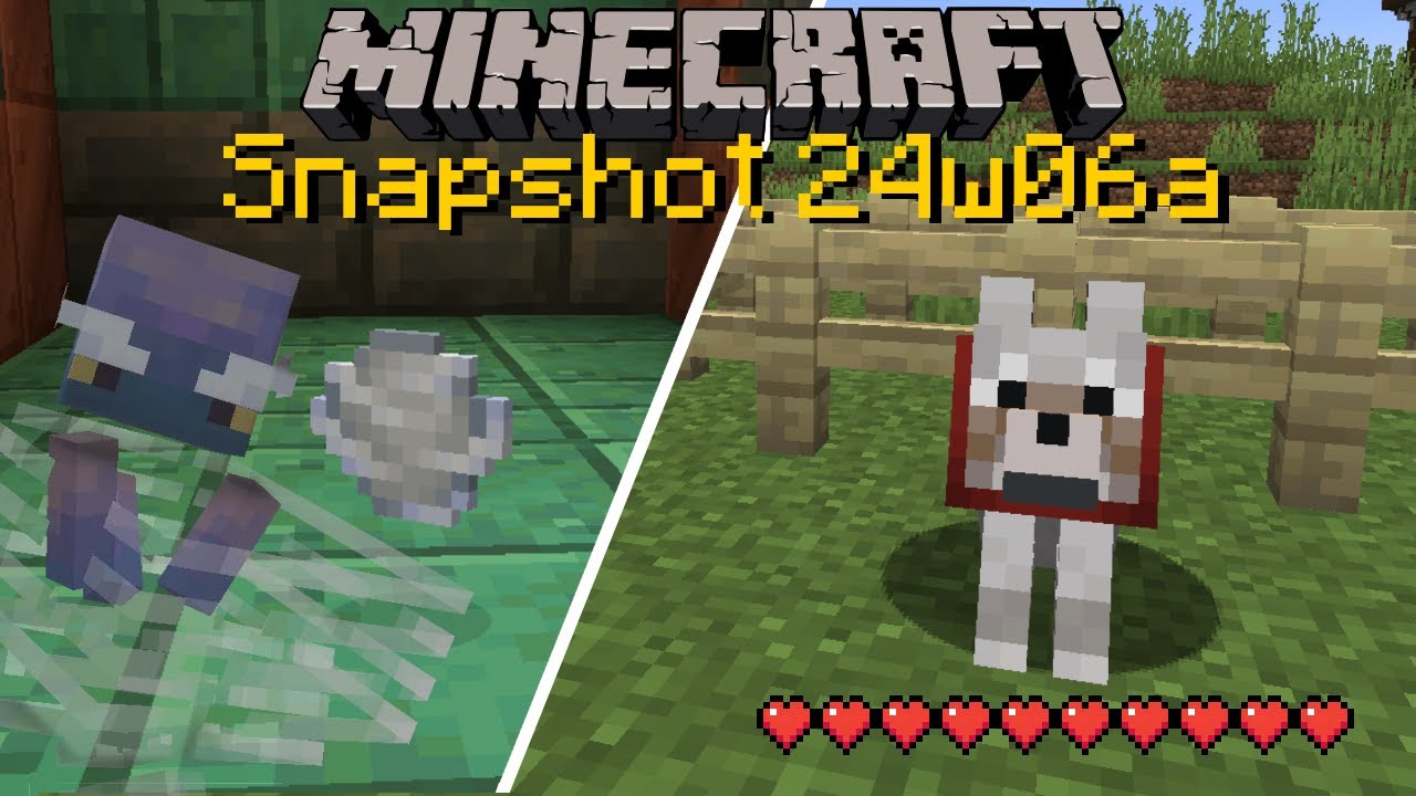 NEW Wind Charge Item and Buff to Wolves! - Minecraft Snapshot 24w06a ...