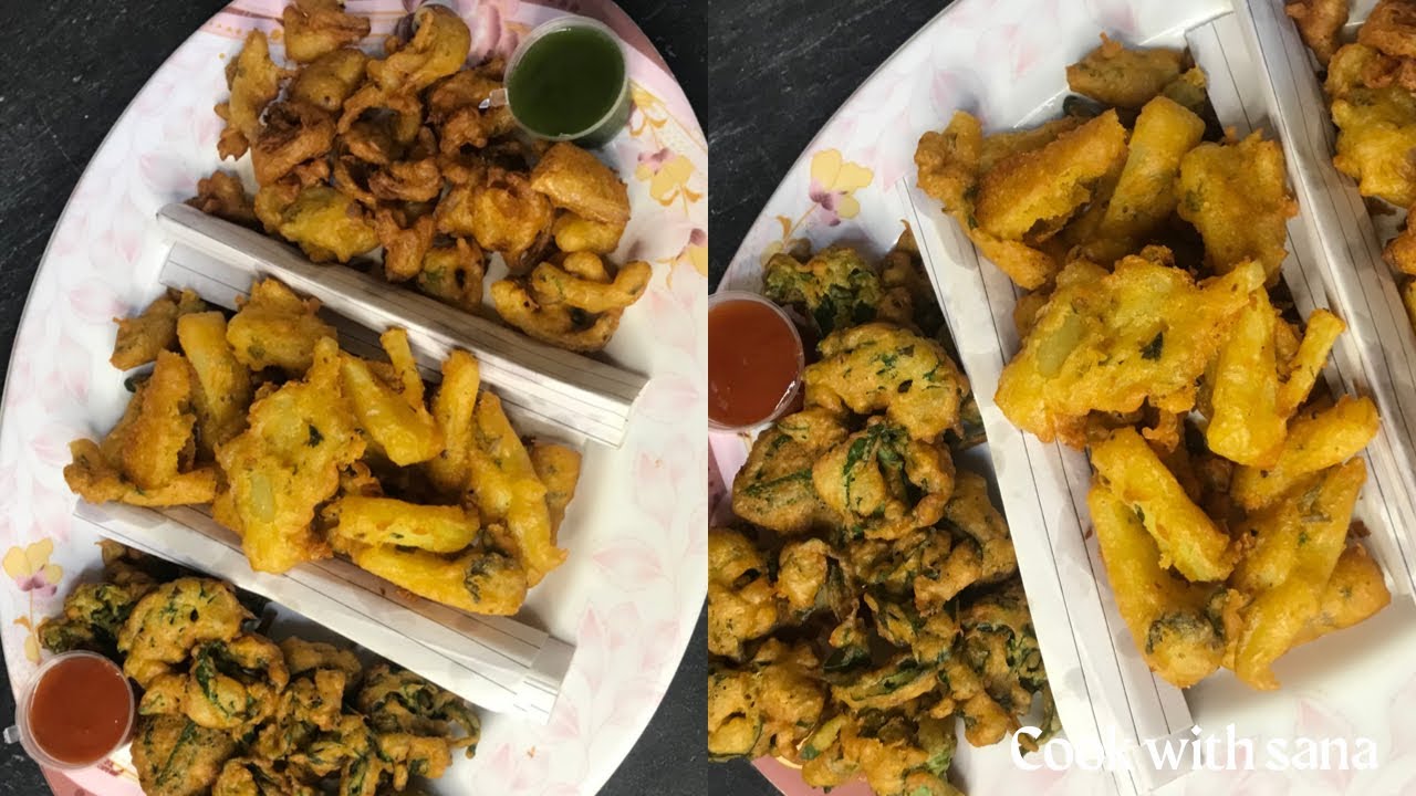 Iftari special pakora platter | 3 types of pakoras recipe | by cook ...