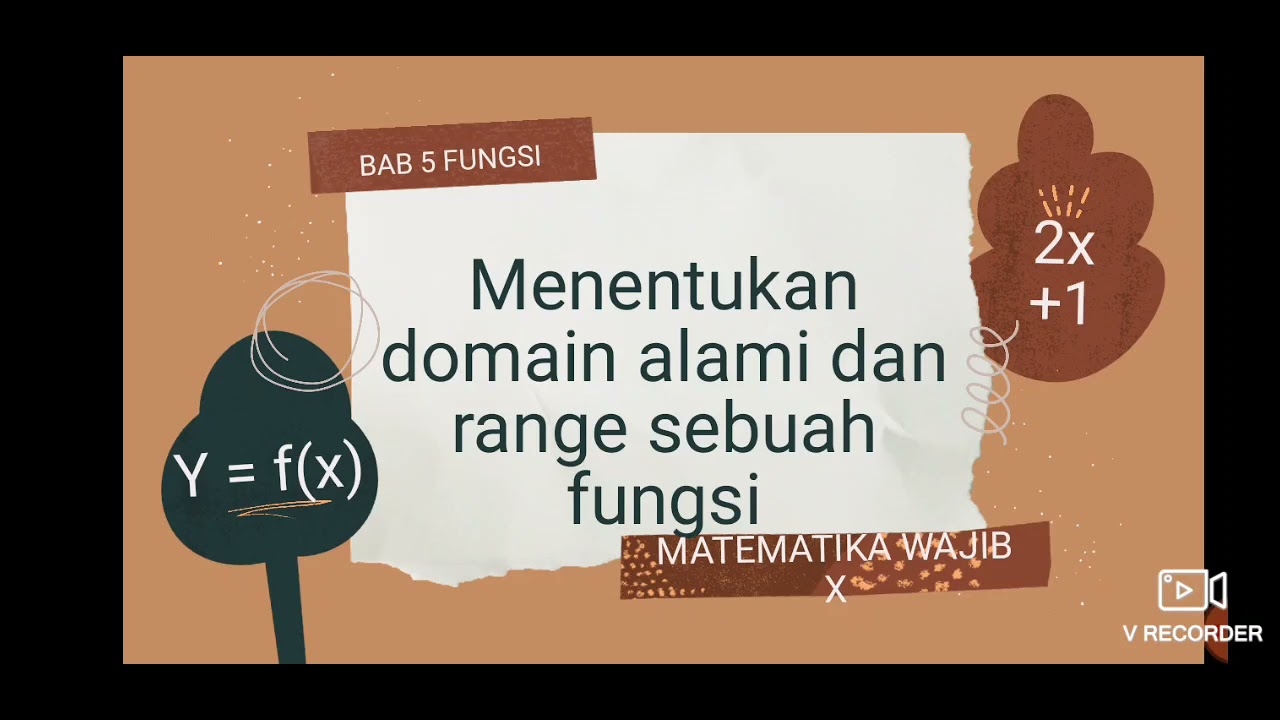 Menentukan domain alami dan range sebuah fungsi - YouTube