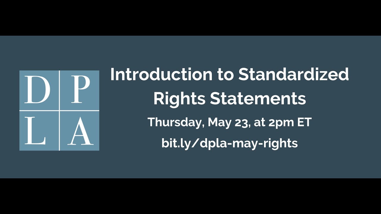 Introduction to Standardized Rights Statements - YouTube