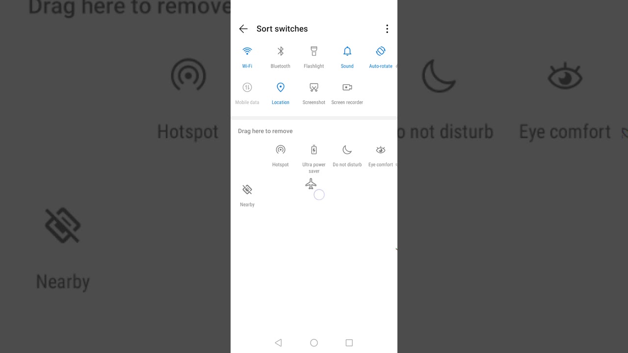 Huawei Y5 Change Notification Panel Sort Switch - YouTube
