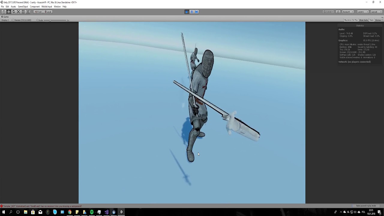 VR Sword fighting game prototype HTC VIVE / PRO #01 - YouTube