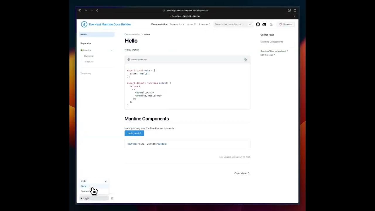 Introducing the Mantine NextJS App Router + Nextra Template - YouTube