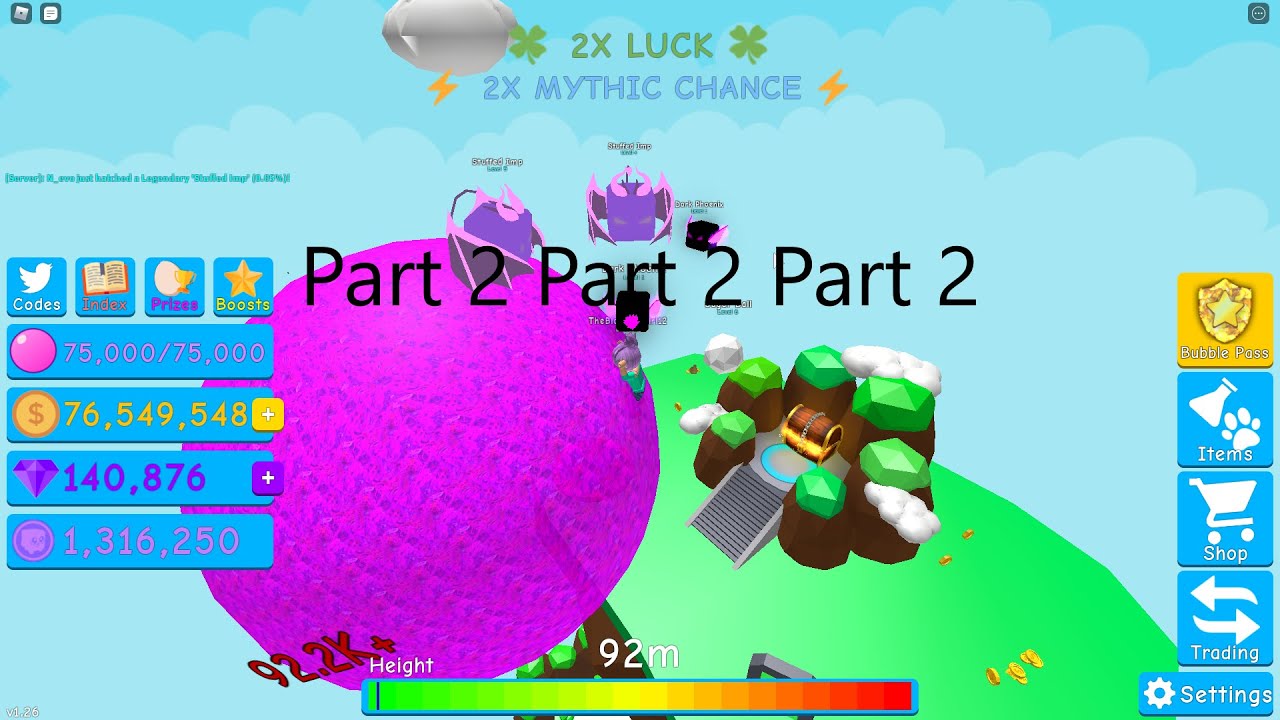 Playing Bubblegum Simulator part 2 - YouTube