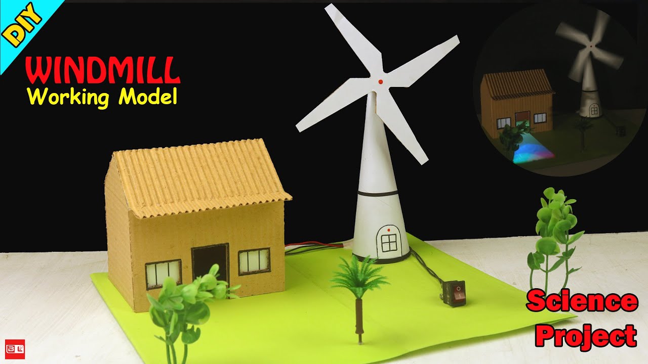 Windmill working model | Science exhibition project working model for ...