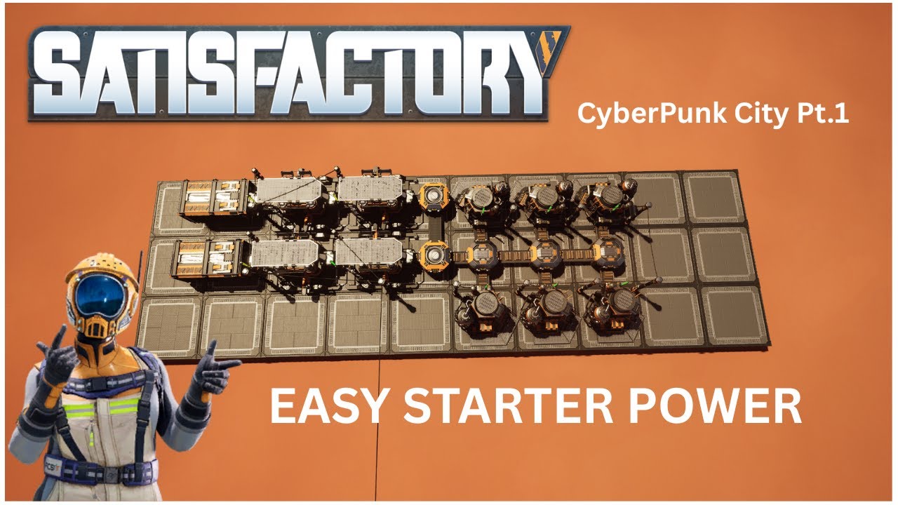 The Best Beginning Power Plant | Satisfactory Cyberpunk City Pt.1 - YouTube