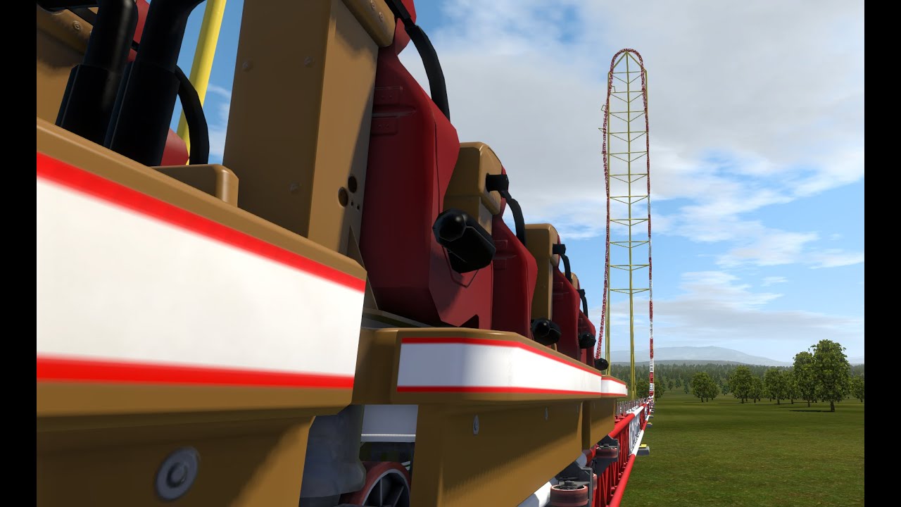 Space Race - 505 foot tall intamin strata coaster - nolimits 2 - YouTube