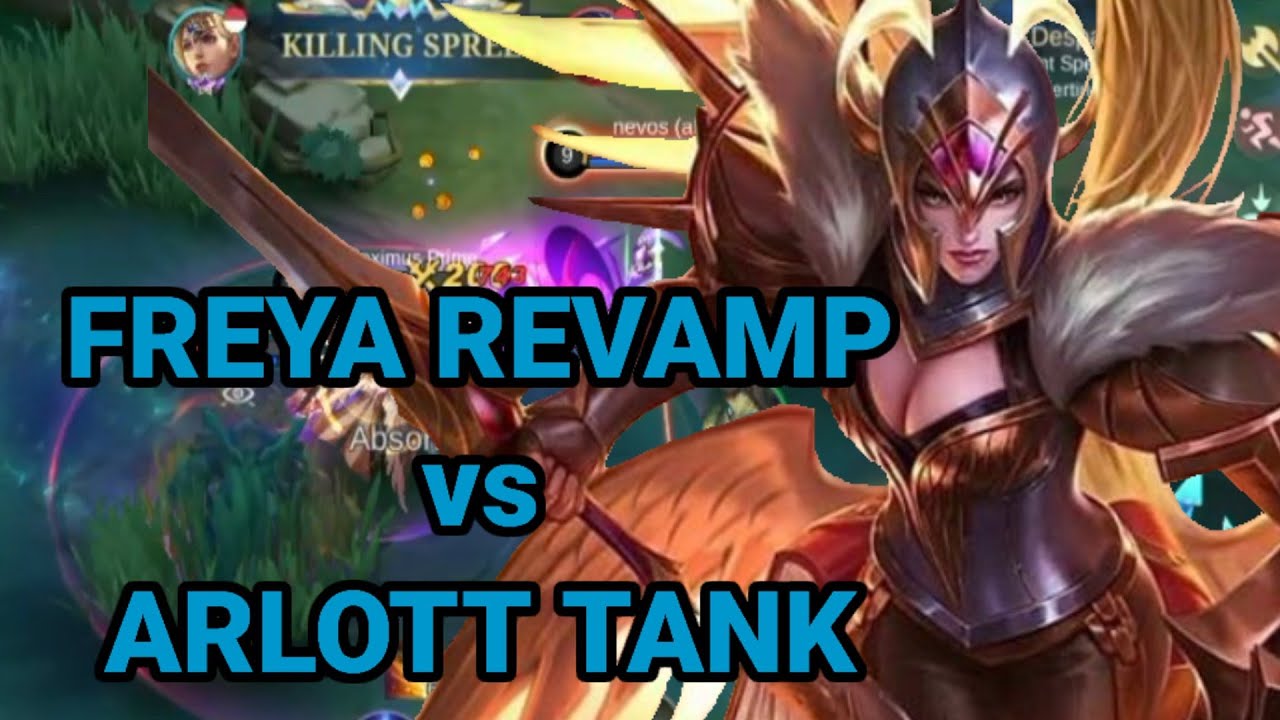 Freya Revamp, Mode Preman EXP vs Arlott Tank - Mobile Legends - YouTube