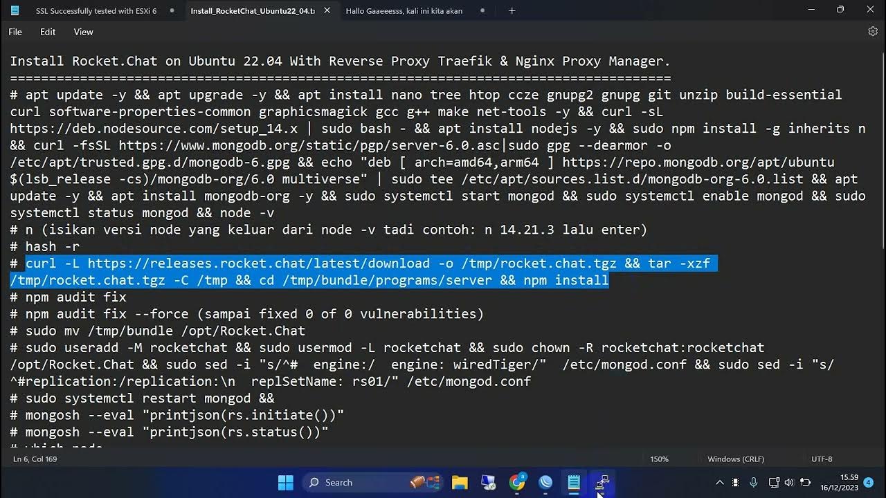 CaraSet !! Install RocketChat on Ubuntu 22.04 With Reverse Proxy Traefik & Nginx Proxy Manager ...