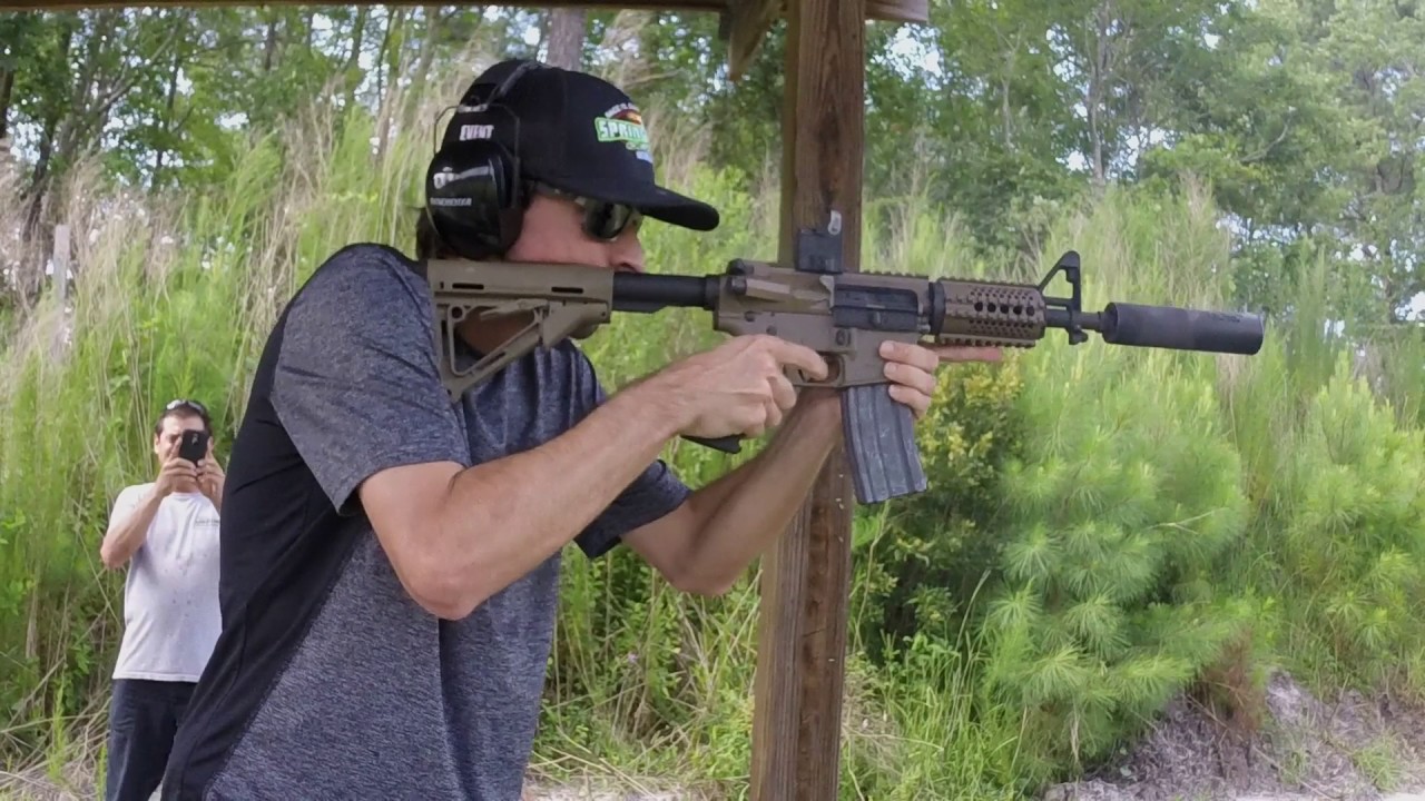 Full auto AR-15 Suppressed (Black Widow Tactical) - YouTube