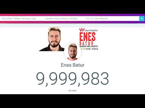 Enes Batur 10 Milyon Abone Oldu