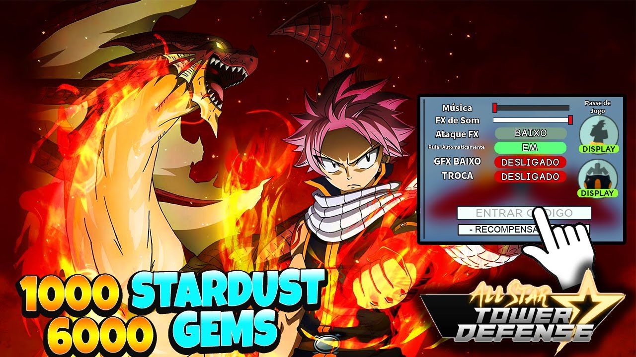 REVELEI NOVOS CÓDIGOS!! NO ALL STAR TOWER DEFENSE COM 6000 GEMAS E 1000 ...
