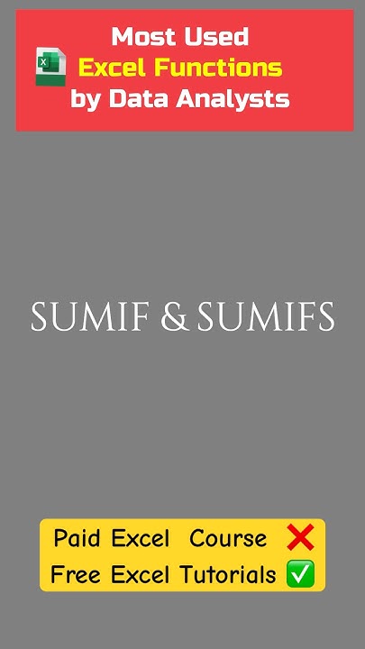 Most Used Excel Functions By Data Analysts - YouTube