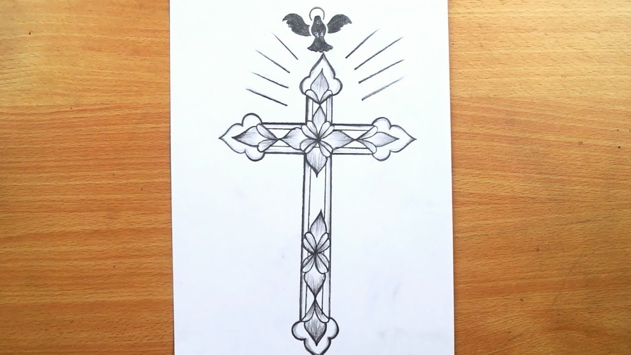 Good Friday Special Drawing || How To Draw A Cross - YouTube