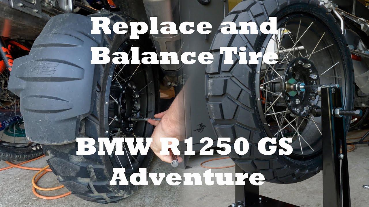 BMW R1250 GS Tire Replacement and Balance - YouTube