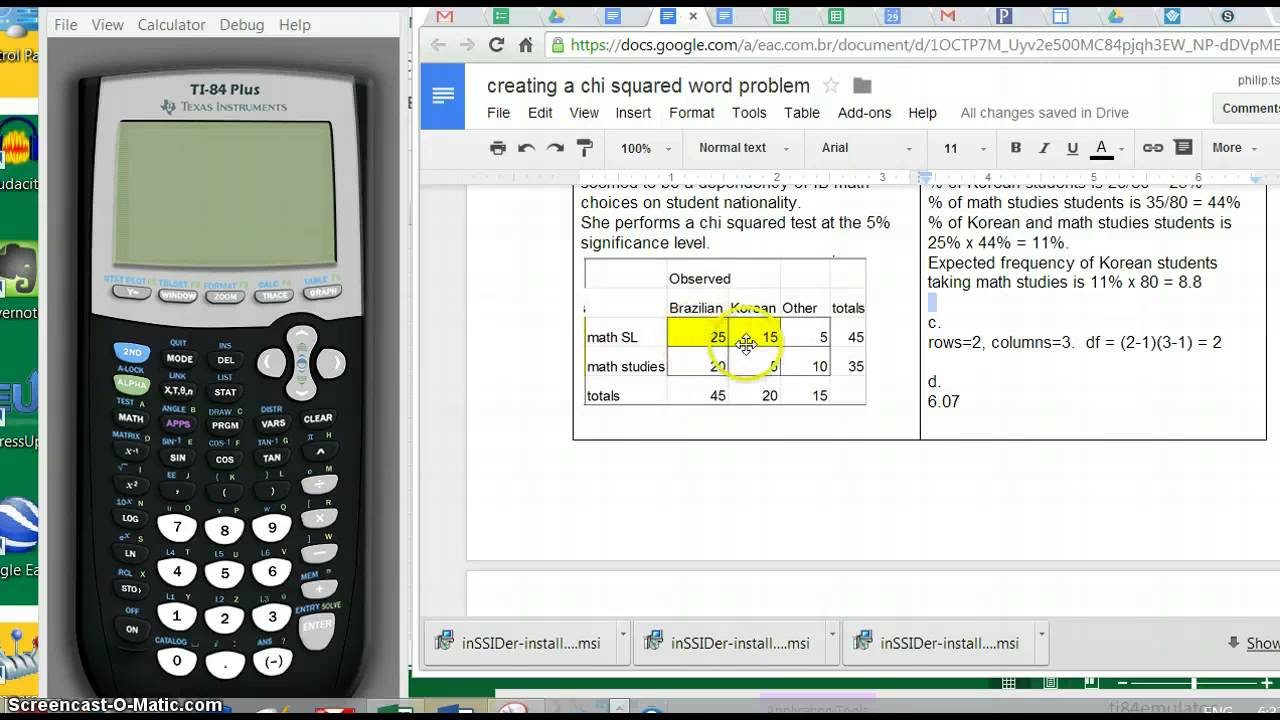 Chi squared word problem sample solution - YouTube