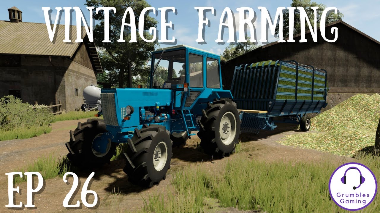 FILLING UP THE BUNKER SILO | Vintage Farming | FS 22 | Episode 26 - YouTube
