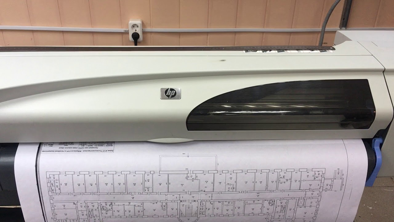 HP DesignJet 510 в работе - YouTube