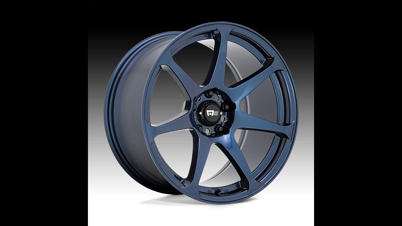 Motegi Racing MR154 Battle Midnight Blue Custom Wheel Spin - YouTube