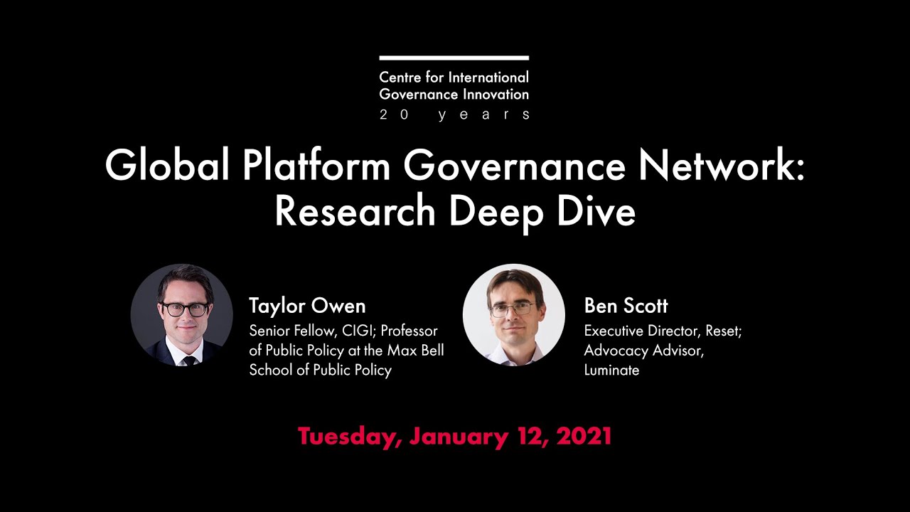 Global Platform Governance Network Deep Dive: Research - YouTube