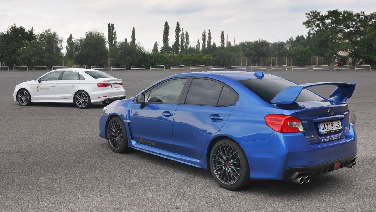 Audi S3 vs. Subaru WRX STI 2015 - direct acceleration comparison - YouTube