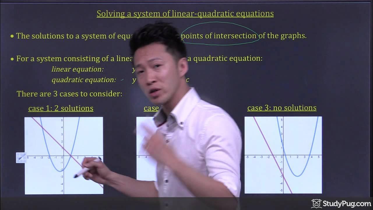 System of linear-quadratic equations - YouTube