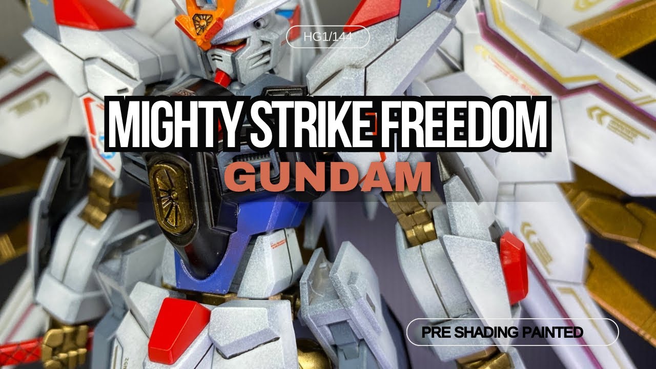 Mighty Strike Freedom Gundam 1/144 pre shading painted EP30#gundam # ...