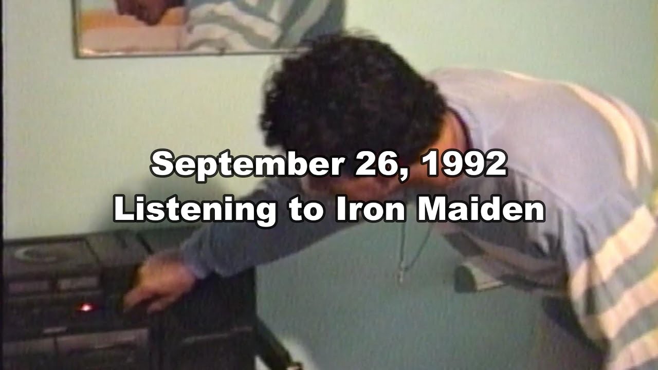 September 26, 1992 Listening to Iron Maiden - YouTube