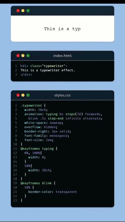 Text typing effect #text #typing #effects #html #css #javascript - YouTube