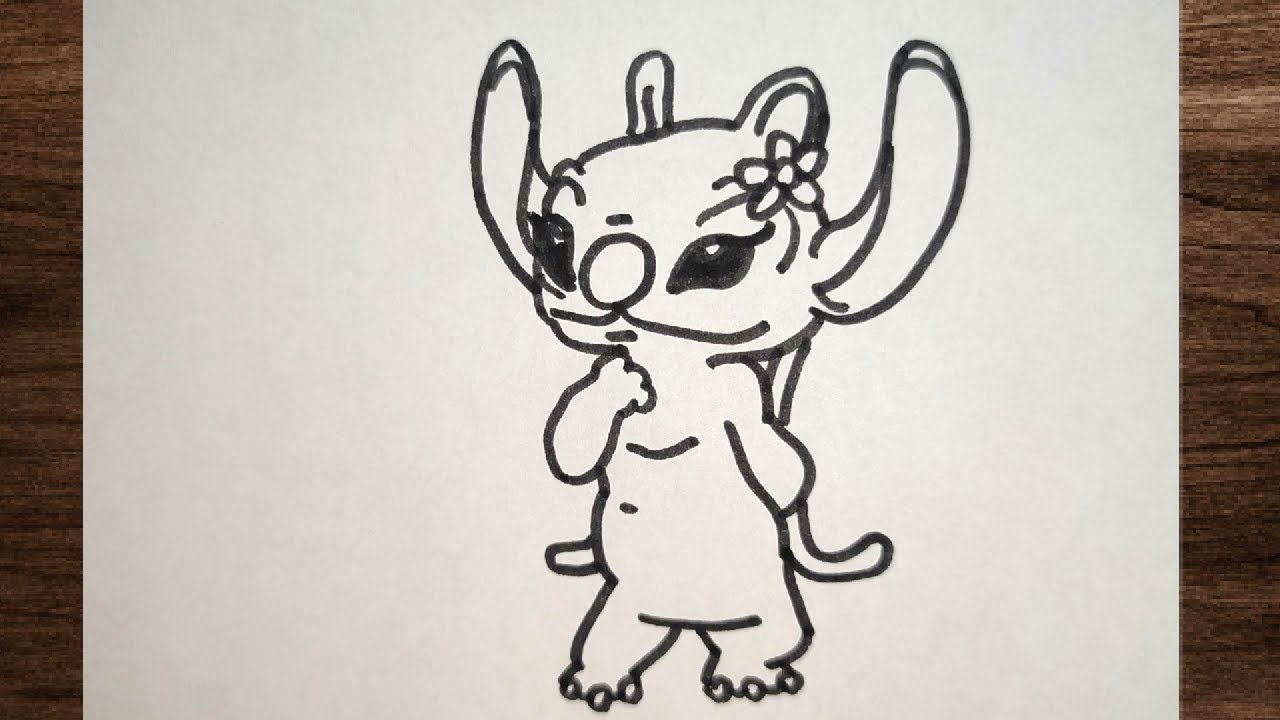 How to draw Angel - Lilo and Stitch - YouTube
