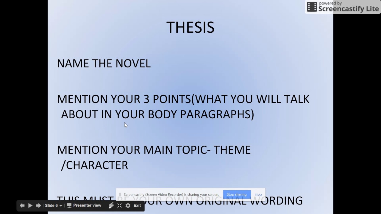 How to Write a Thesis and Attention Getter- OMAM Theme Essay - Part # 1 ...