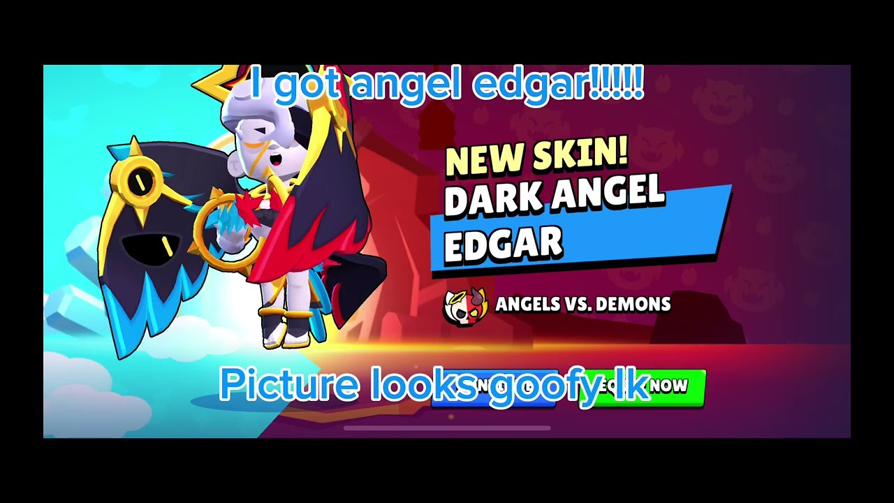 I got angel edgar!!!!!!! #brawlstars #starrdrop #games #funny - YouTube