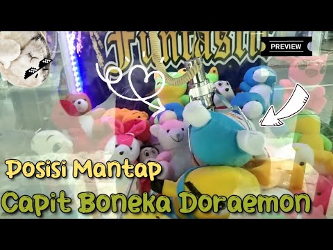 POSISI Mantep! Capit Boneka Doraemon Jumbo di Mesin Capit Kampung ...
